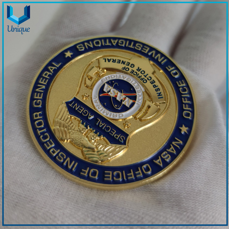 45MM USA NASA Cyber Crimes Coin, Metal Gold 3D Coin, Customize Design ...