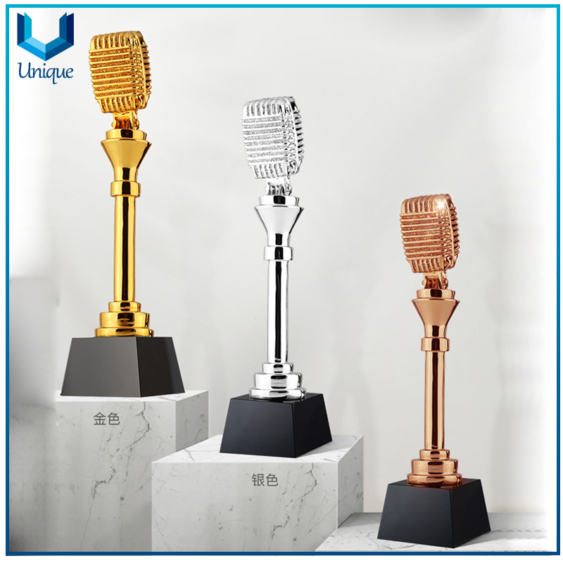 Europe Metal /Resin Microphone Trophy, Music Festival Souvenir Crystal ...
