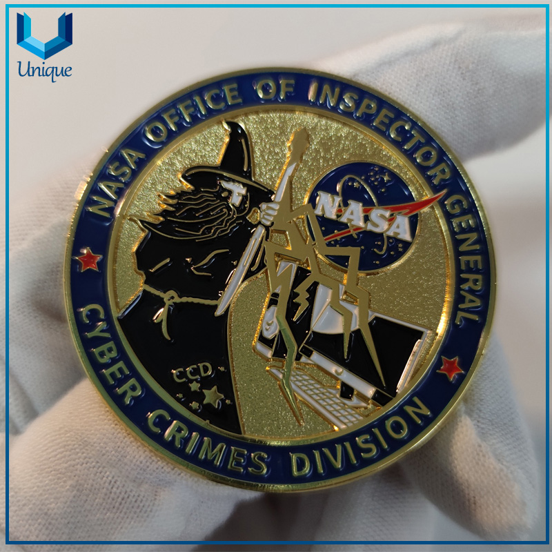 45MM USA NASA Cyber Crimes Coin, Metal Gold 3D Coin, Customize Design ...