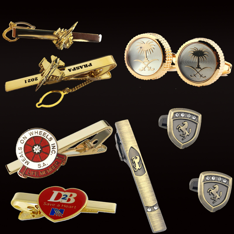 Die Struck Brass Tie Bar with Crystal Decoration, Fashion Tie Bar with ...