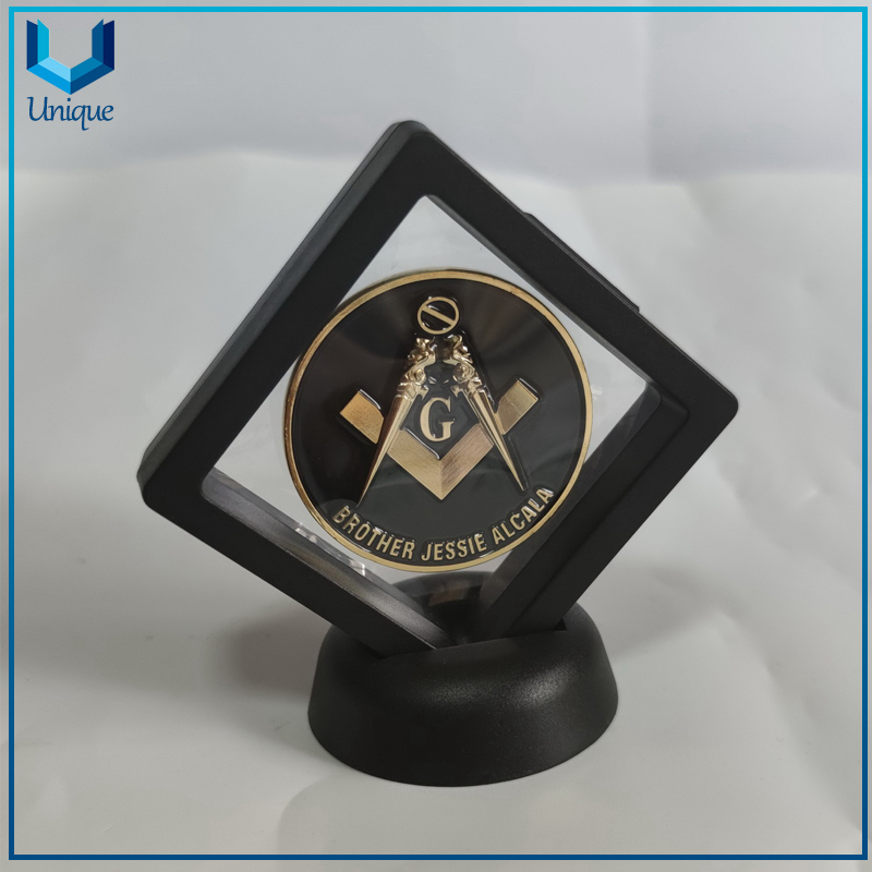 3D Floating Frame Shadow Box military Medallion Wooden Medal Challenge ...