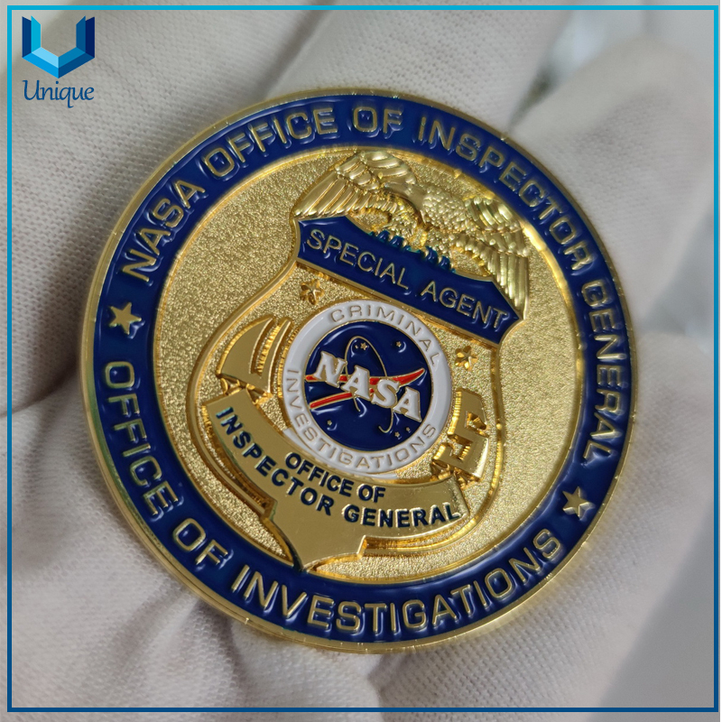 45MM USA NASA Cyber Crimes Coin, Metal Gold 3D Coin, Customize Design ...