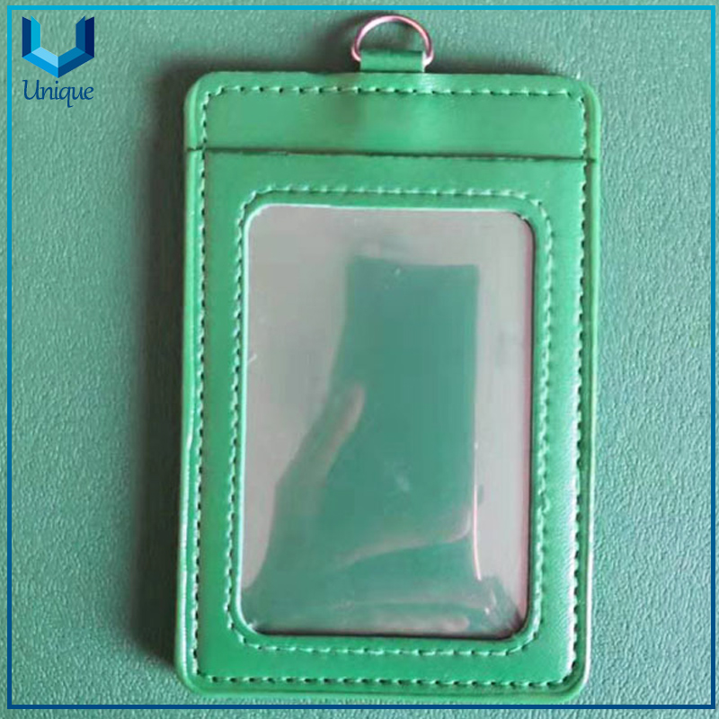 Vertical PU Leather ID Card Name Badge Holder Multi-cards,Double ...